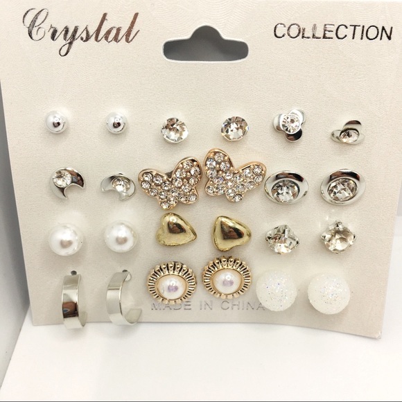 Crystal Collection | Jewelry | Earrings Crystal 2 Pairs Pierced Great ...